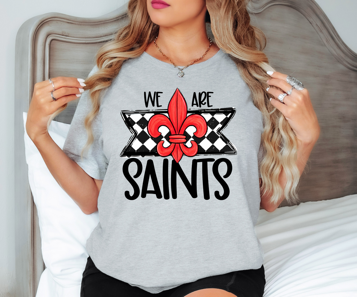 We Are Saints Checker DTF Print – Torch Light