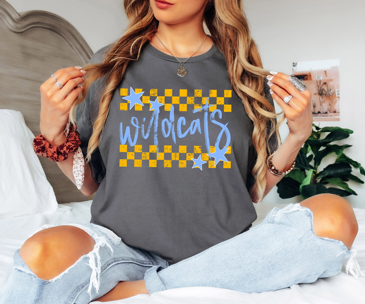 Wildcats Checker Star DTF Print – Torch Light