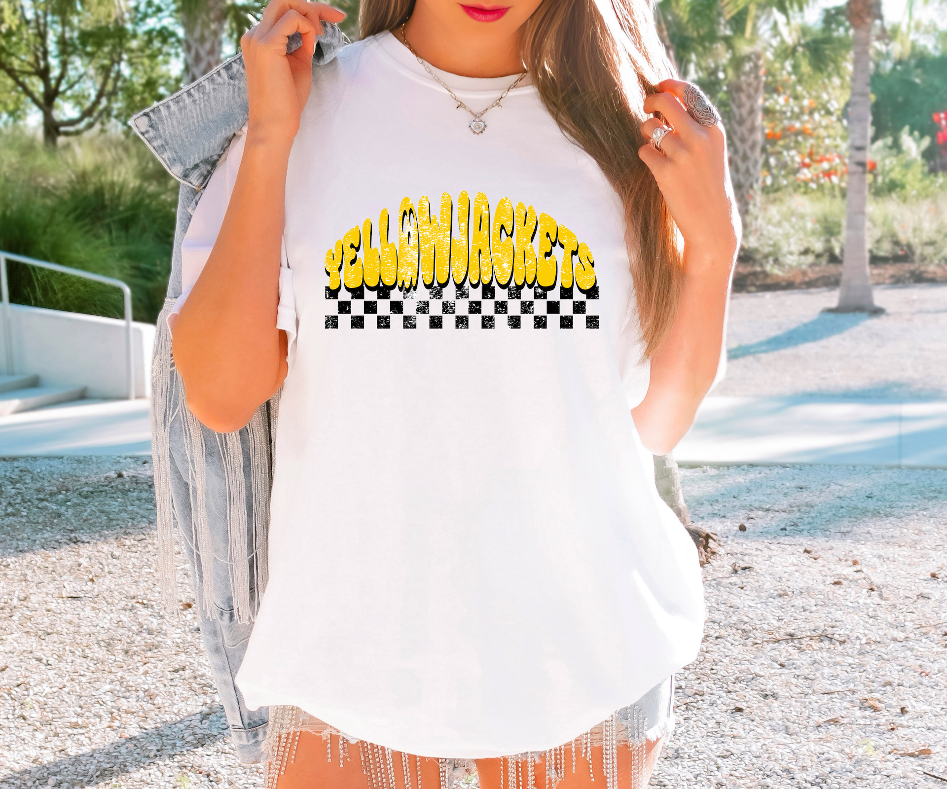 Yellow Jackets Bubble Arch DTF Print – Torch Light