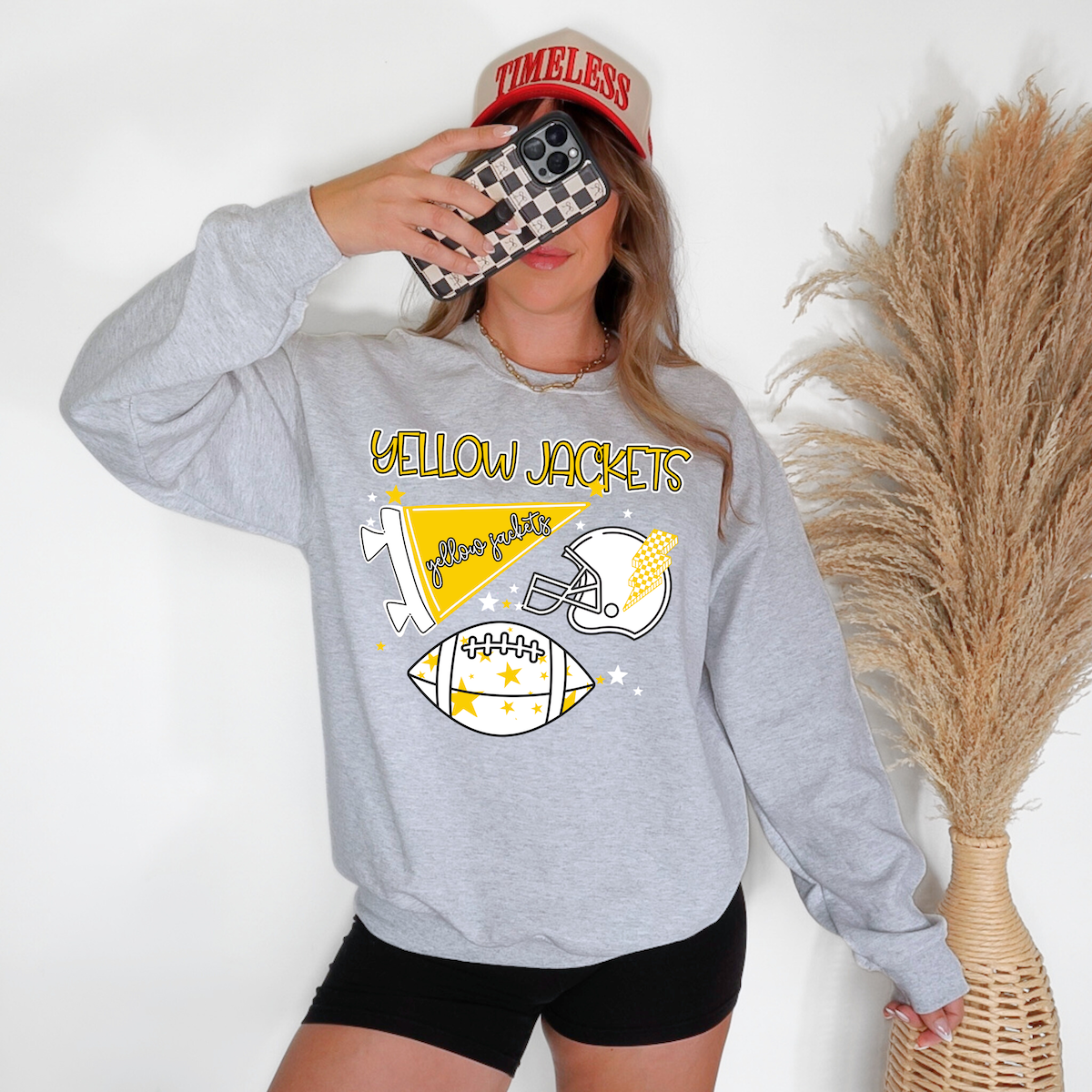 Yellow Jackets Football Retrocollage DTF Print – Torch Light